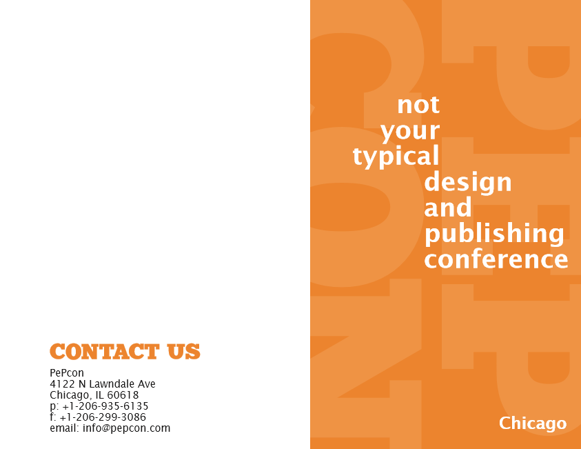 Brochure Broadside Example | ADRIAN COOK'S PORTFOLIO